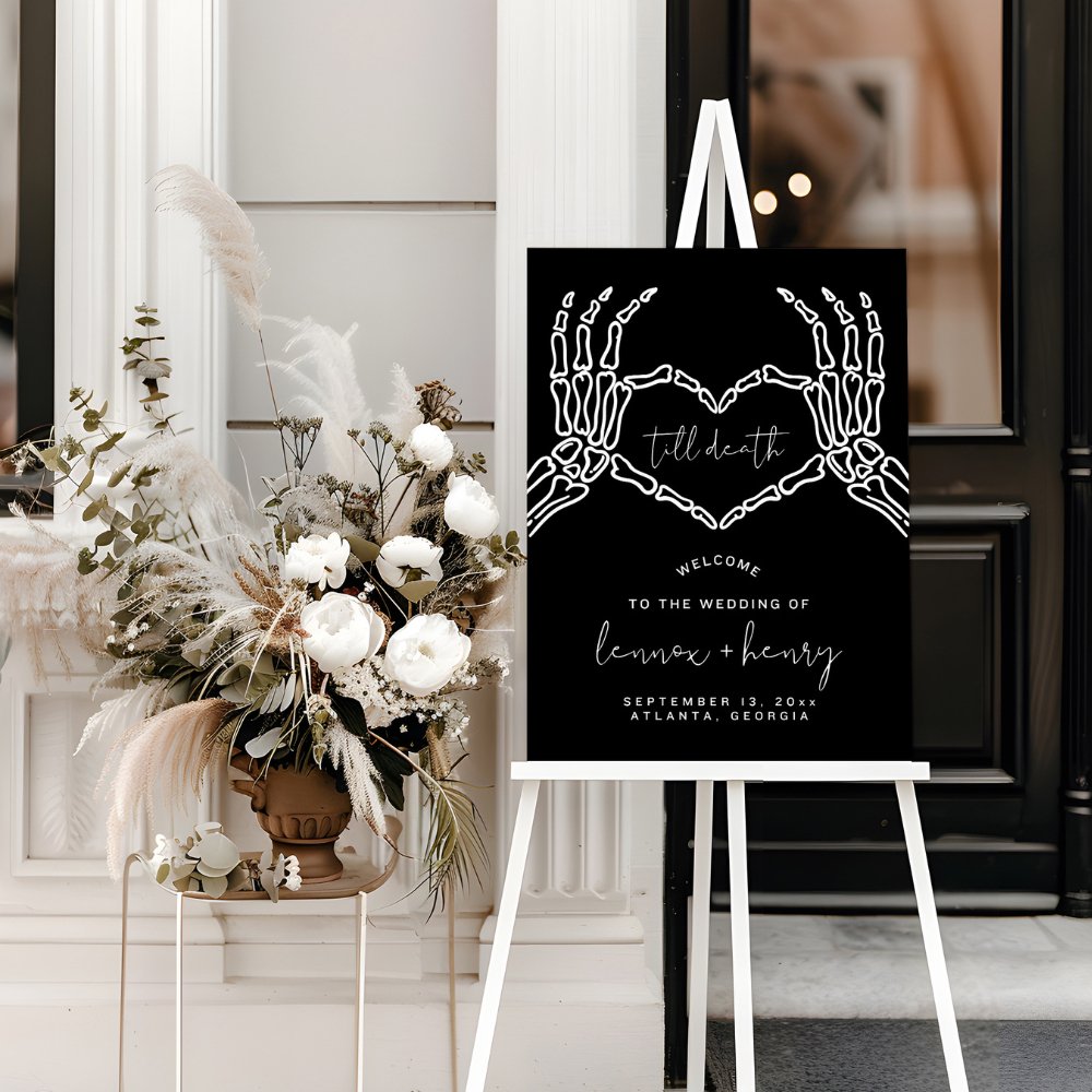 Till Death Gothic Wedding Canva Editable Template – SincerelyByNicole