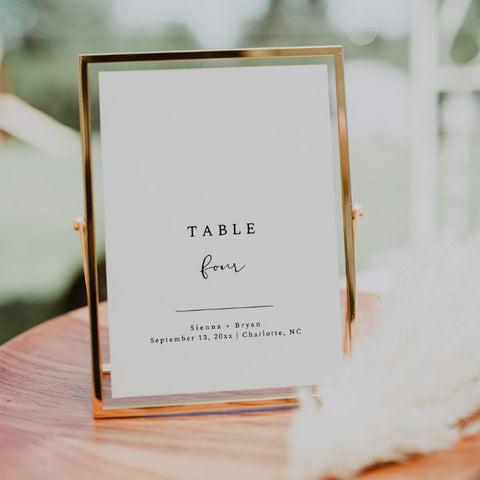 Boho Wedding 4x6" and 5x7" Table Number Templates Editable In Canva SI ...