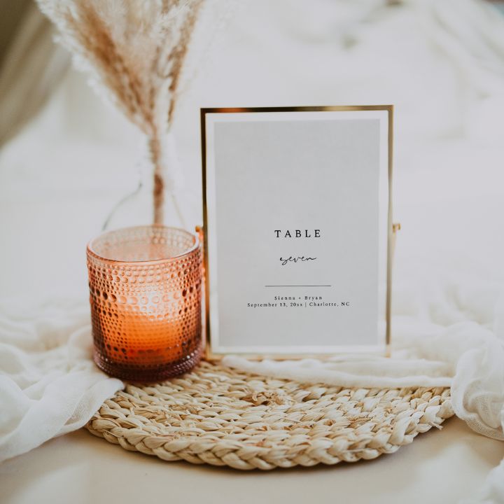 Boho Wedding 4x6" and 5x7" Table Number Templates Editable In Canva SI ...