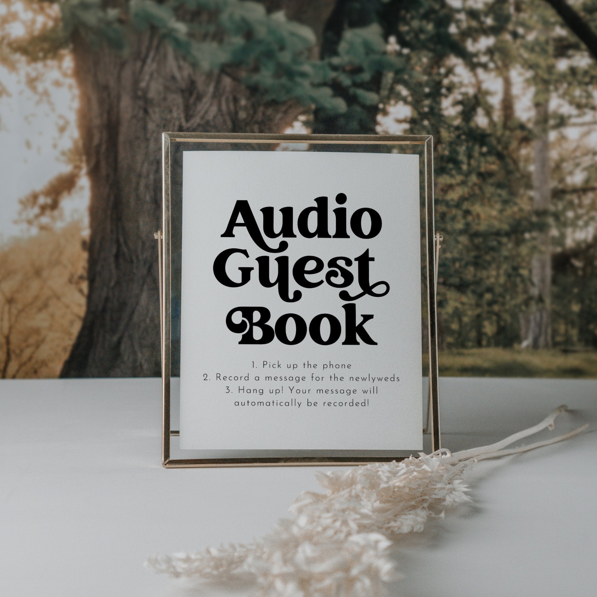 Printable Modern Retro Wedding Phone Guest Book Sign – SincerelyByNicole